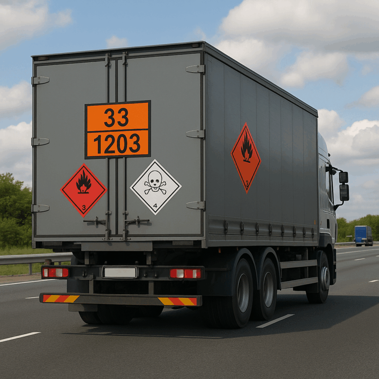 What Sign Indicates a Vehicle Is Carrying Dangerous Goods?